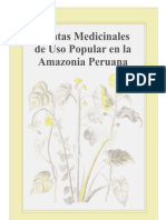 Informe 100 Plantas Medicinales Selva Peruana | PDF