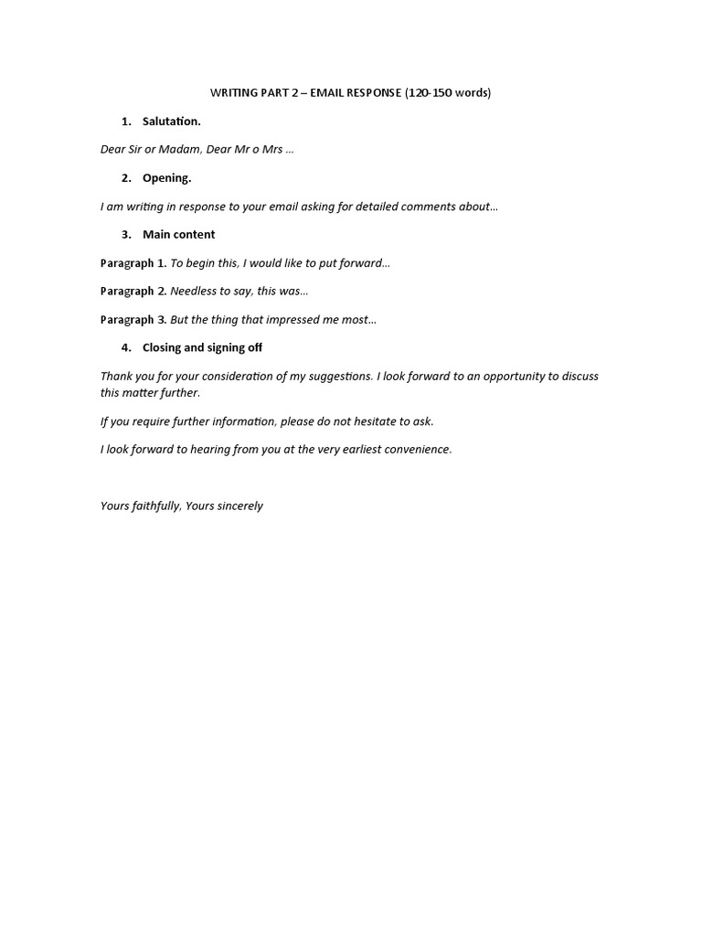 Writing Part 2 | PDF