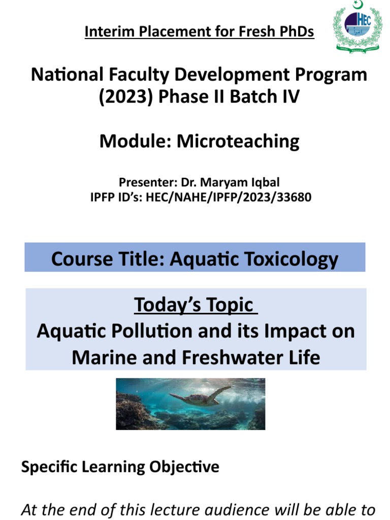 IPFP Todays Presentation | PDF | Eutrophication | Algae