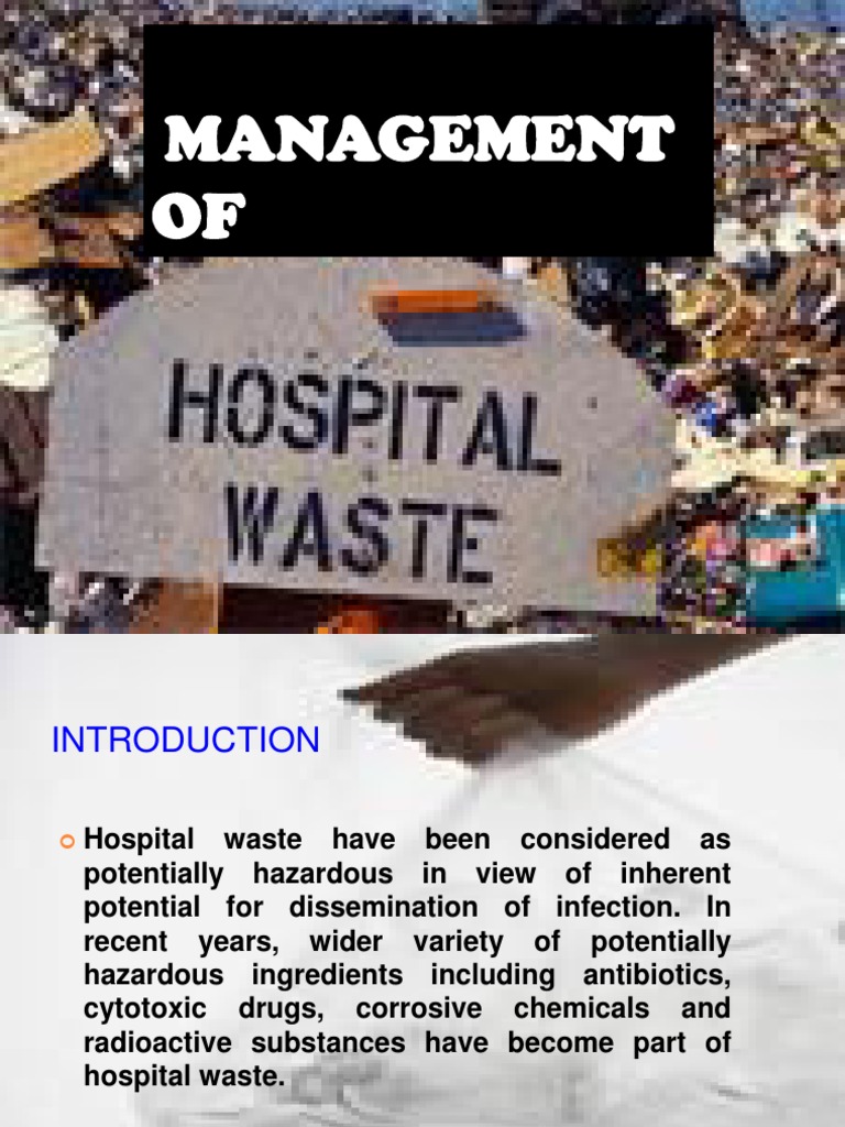 Hospital Waste Management | PDF | Incineration | Infection