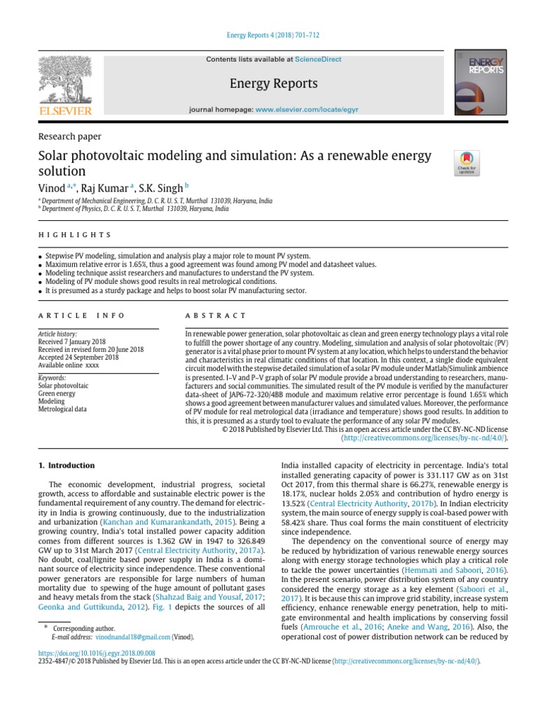 PV Cell Modeling | PDF | Photovoltaics | Renewable Energy