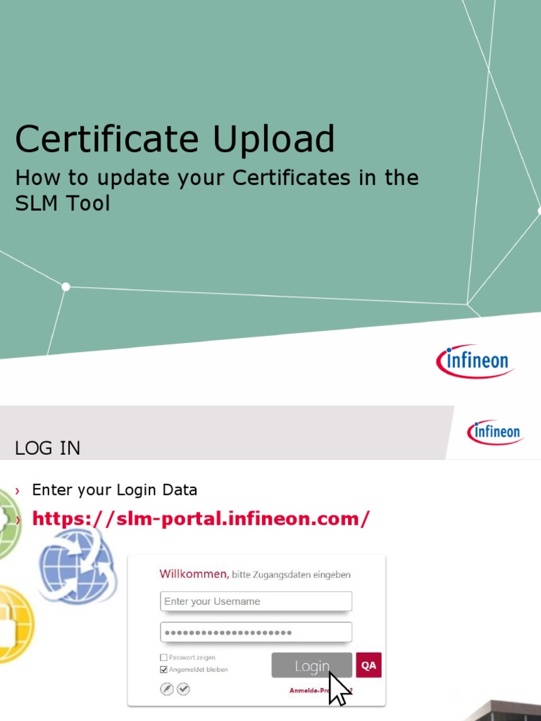 Certificate Upload Guide SLM Infineon | PDF | All Rights Reserved ...
