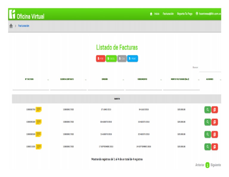 Listado de Facturas Fospuca - Drake Beam Morin de Venezuela. C | PDF