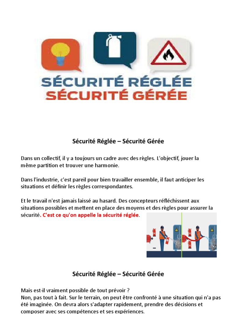 3 - Securite Réglée Sécurité Gérée | PDF