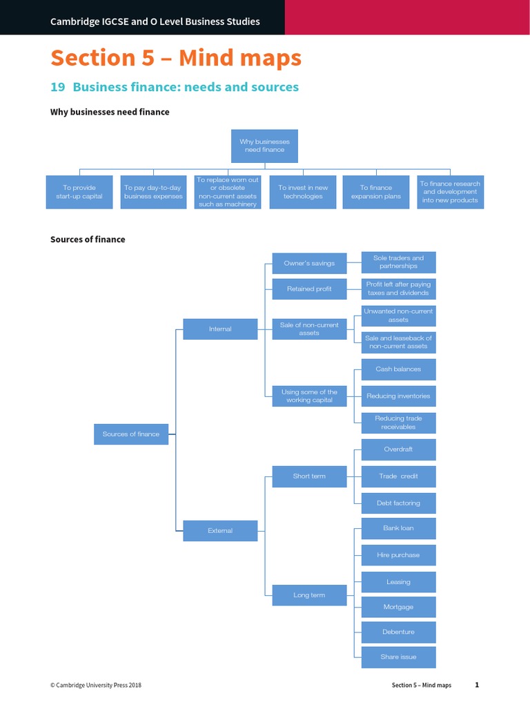 Section 5 Mindmaps Igcse Business 0450 | PDF