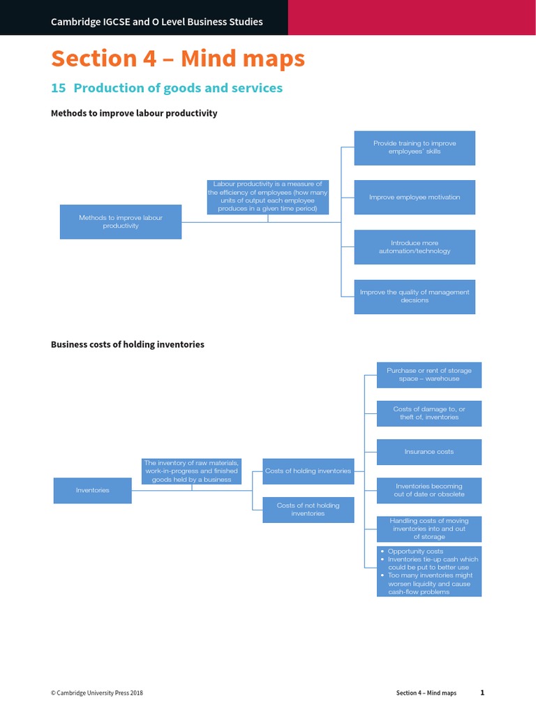 Mind Maps for IGCSE Business Studies | PDF
