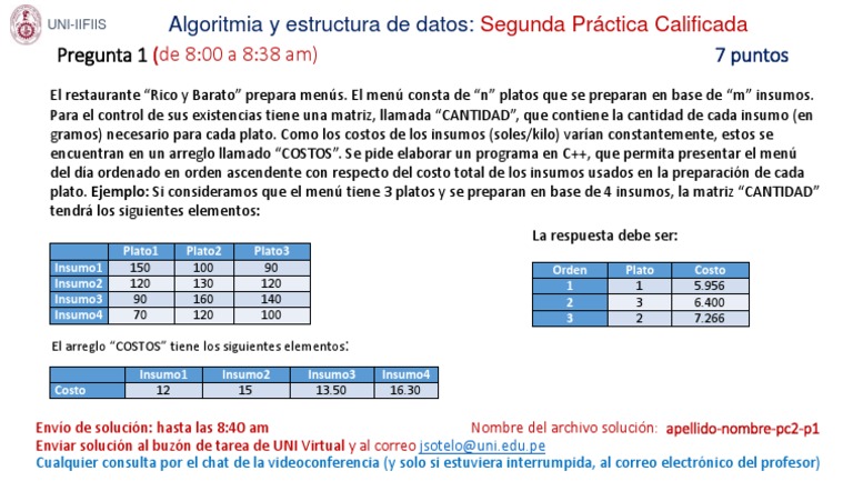 UNI-SI205-PC2-Pregunta 1 | PDF