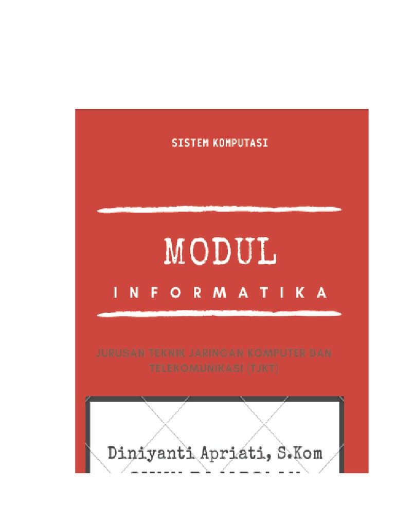 Modul Ajar Sistem Komputer SMK X | PDF | Komputer