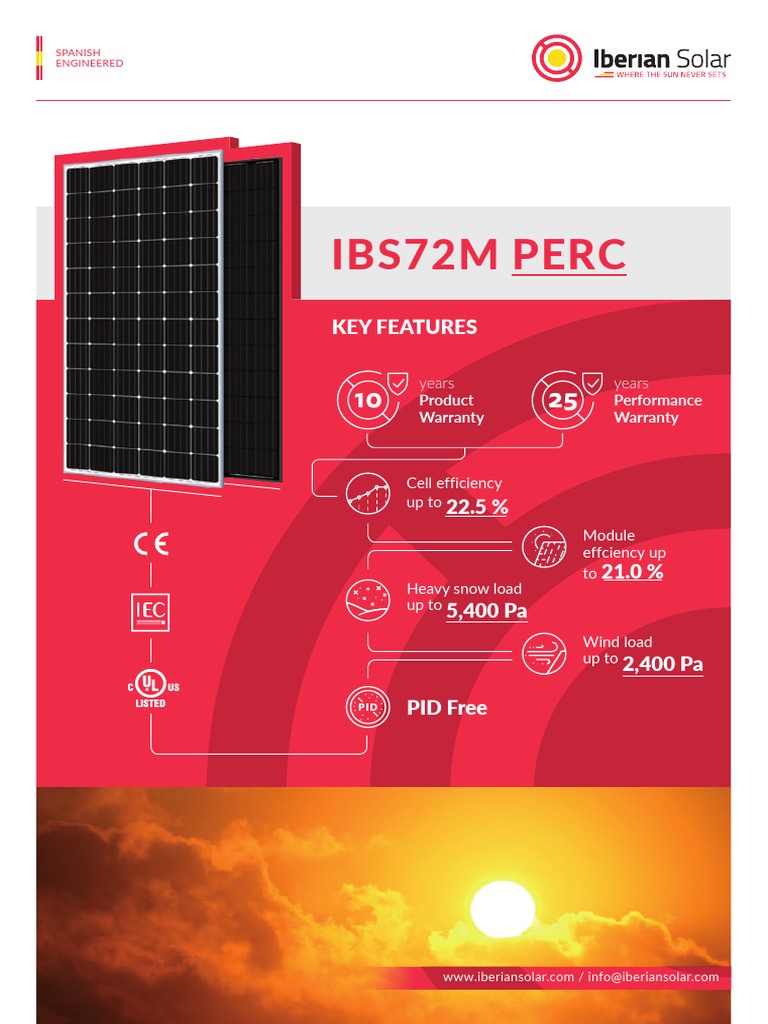 Iberian Solar IBS72M 380w 390w 400w Mono 72 Cells 40mm V7ec 06 21EN 1 ...