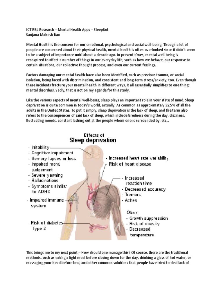 ICT RBL - Mental Health Case Study | PDF | Rapid Eye Movement Sleep | Sleep