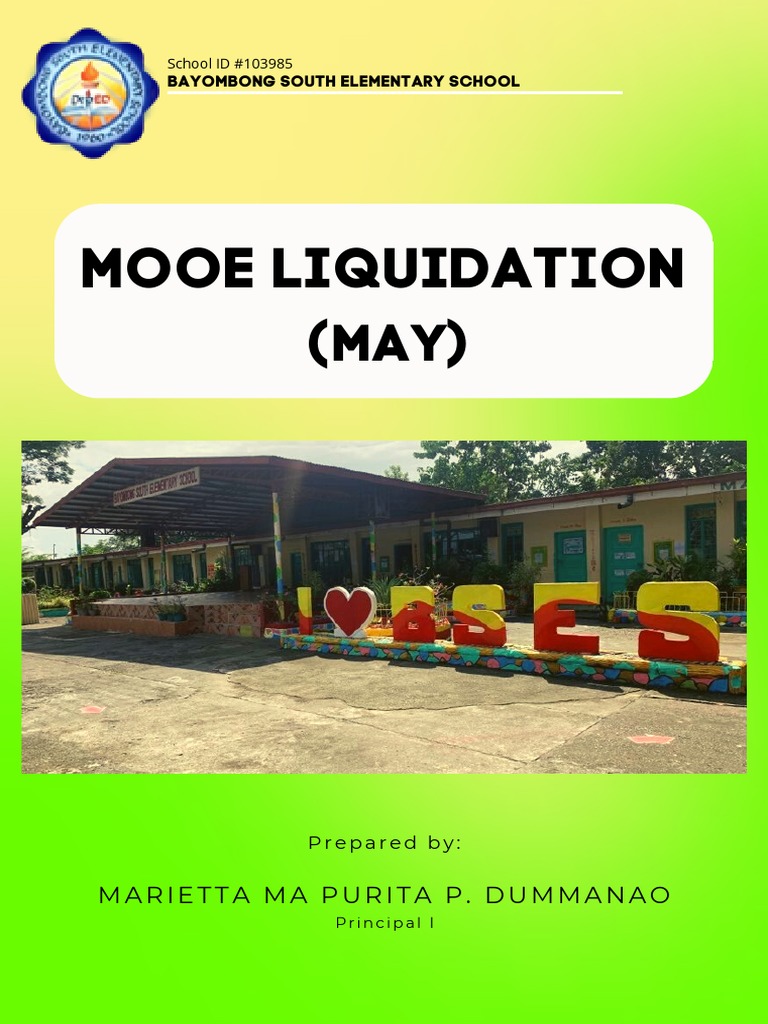 Mooe Liquidation: Marietta Ma Purita P. Dummanao | PDF