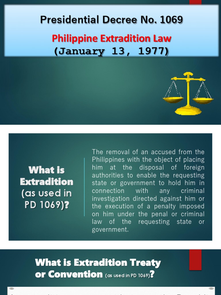 Philippine Extradition Law and DOJ Mutual Legal Assistance | PDF ...