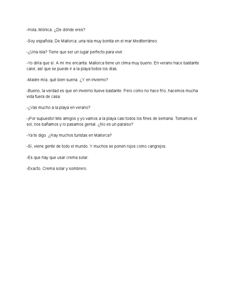 Spanish Dialogue | PDF