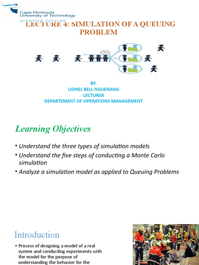 Lecture 4 Simulation Of A Queuing Problem Pdf Simulation Conceptual Model