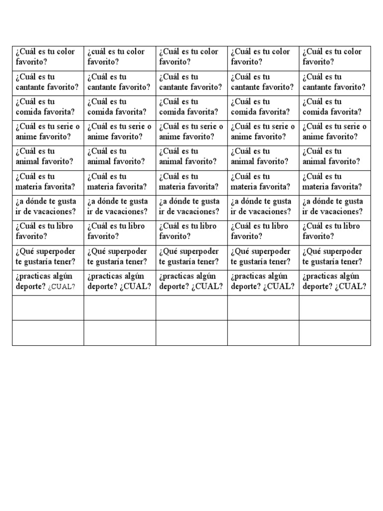 Preguntas Primer Dia | PDF | Artes del Lenguaje y Comunicación