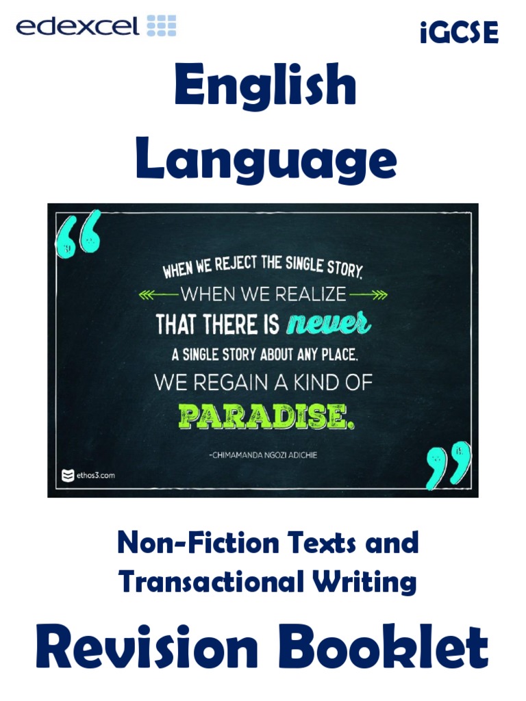 iGCSE English Language Revision Guide | PDF | Dyslexia | Question