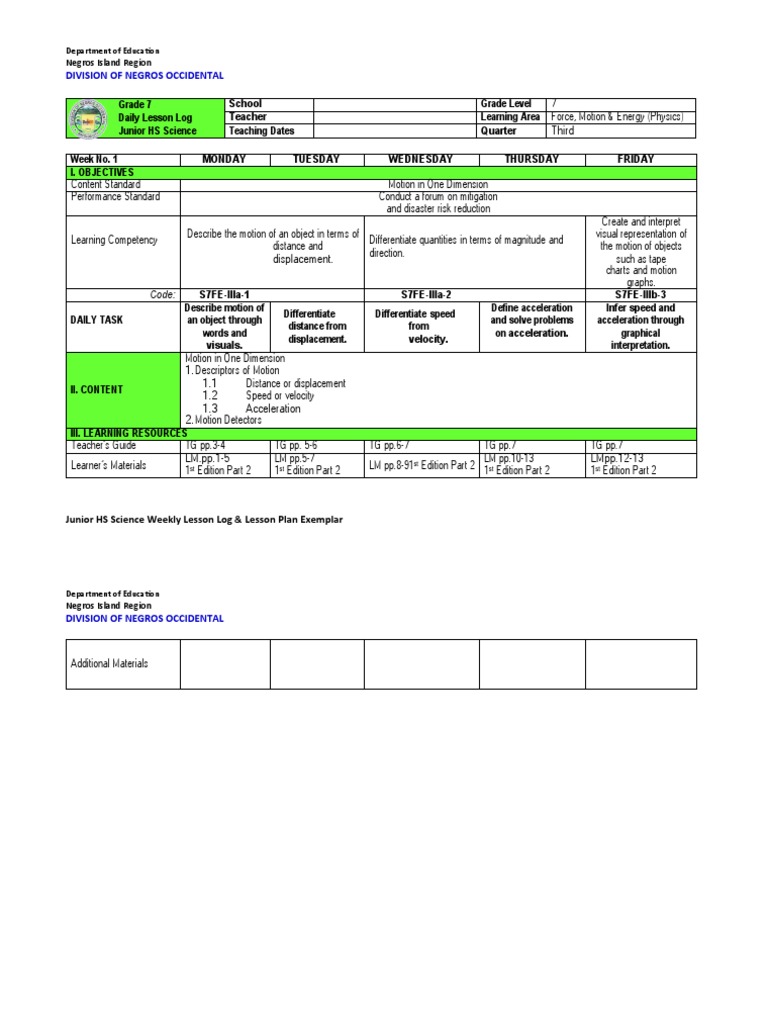 Grade 7 Quarter 3 Pdf Waves Velocity