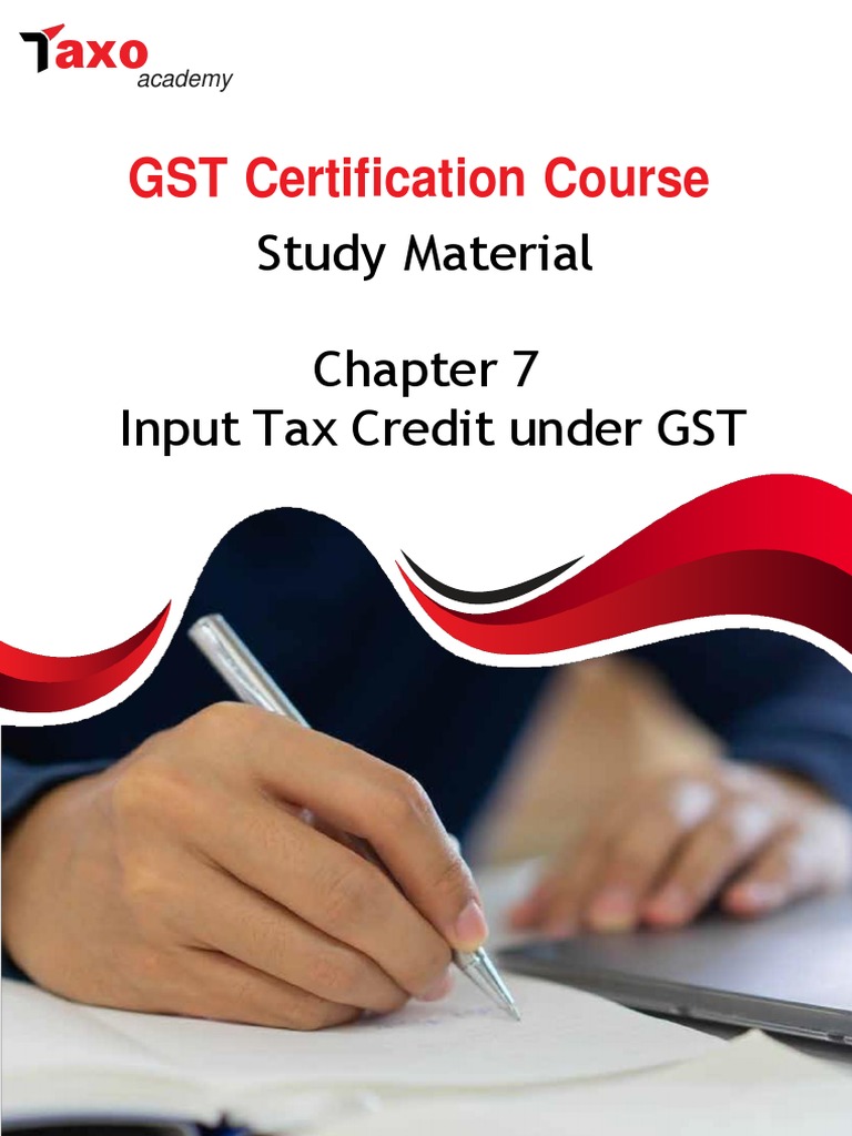 Chapter 7 Input Tax Credit Under GST | PDF | Value Added Tax | Invoice