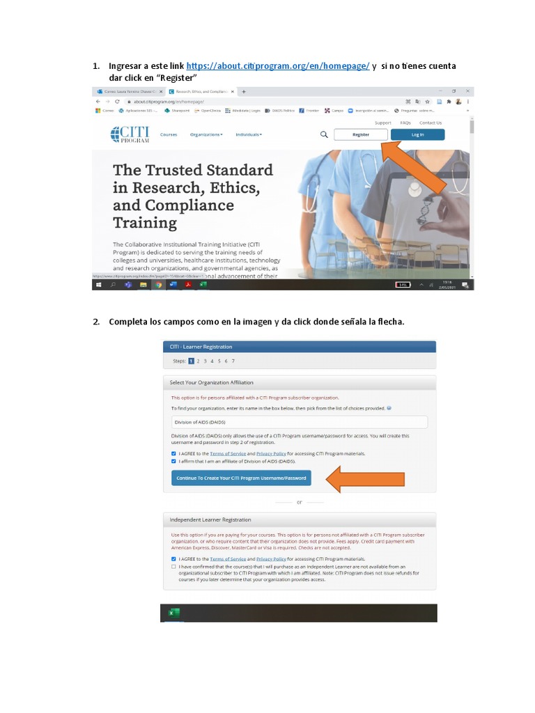 Instructivo GCP-HSP - DAIDS | PDF