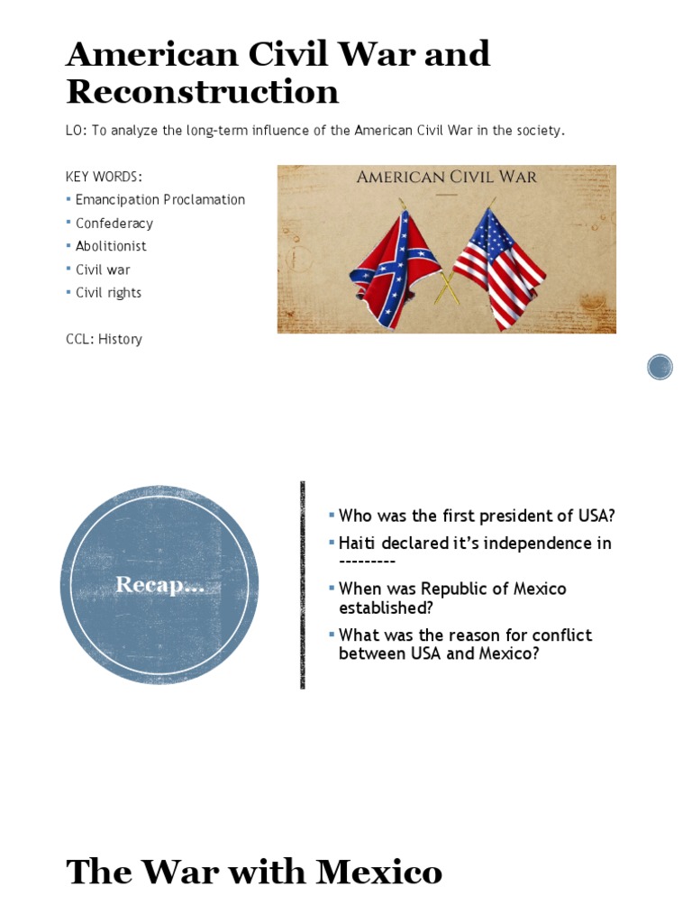 American Civil War | PDF | Slavery In The United States | American ...