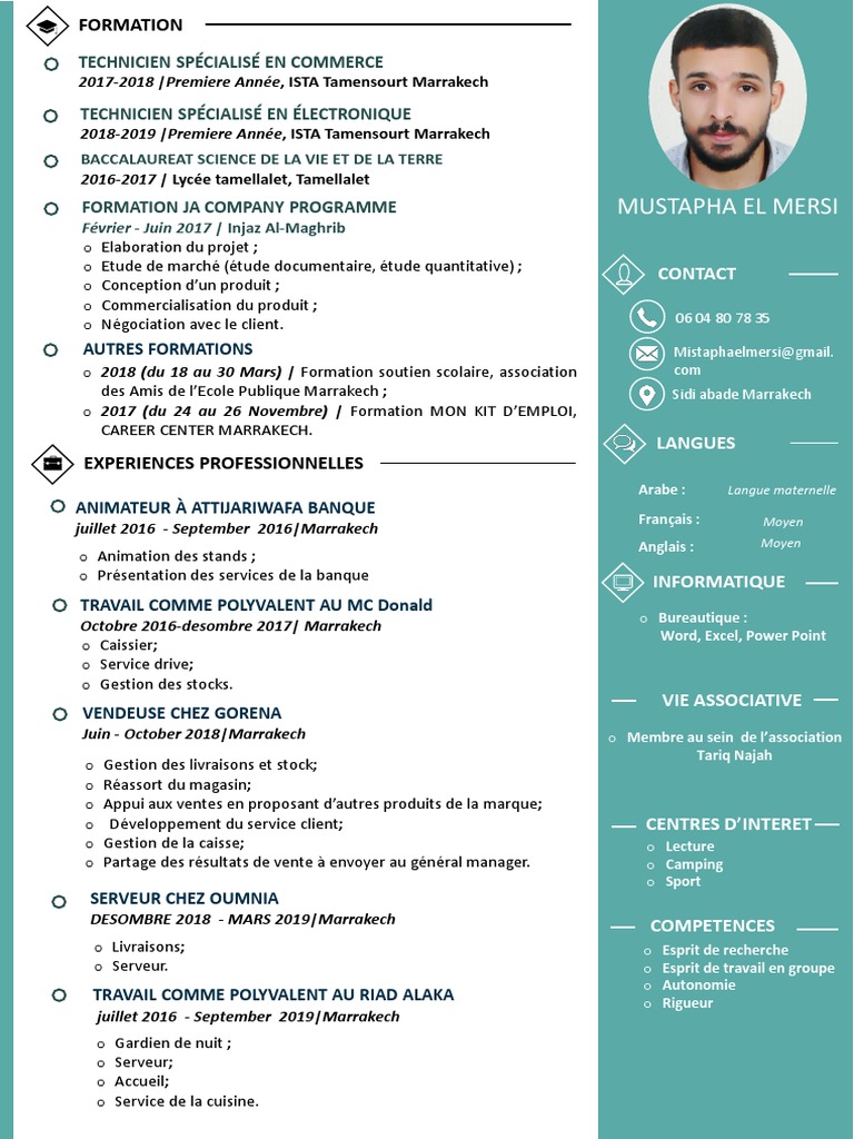 Mustapha CV | PDF | Informatique