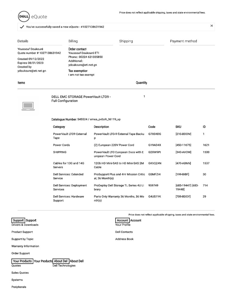DELL EMC STORAGE PowerVault LTO9 | PDF