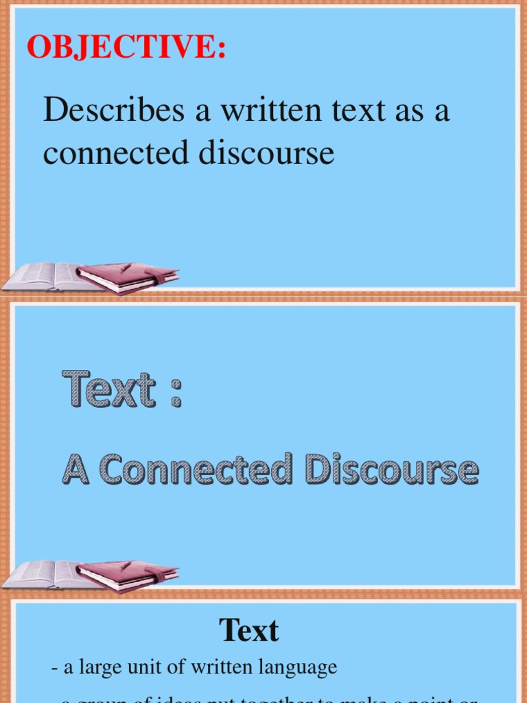 Text As A Connected Discourse | PDF | Word | Linguistics