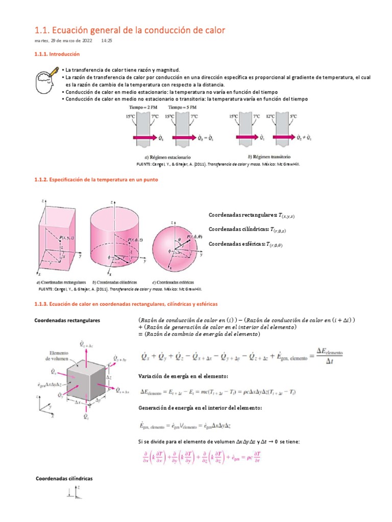 Ecuación de General de Calor | PDF | Transferencia de calor | Conduccion termica