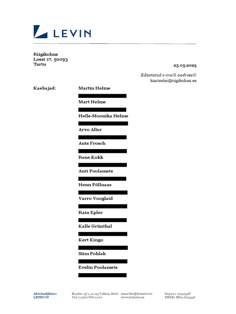 Opositsiooni Kaebus | PDF