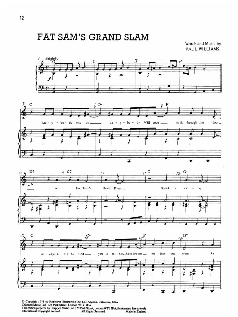 Fat Sam's Grand Slam | PDF