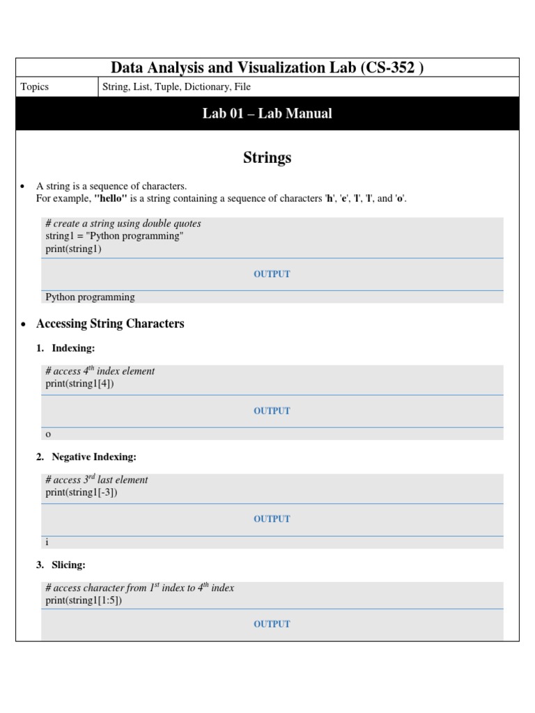 Data Analysis With Python, String, List, Tuples, Dictionary | PDF ... Data Analysis With Python, String, List, Tuples, Dictionary | PDF ...