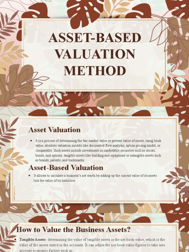 Module 2.1 - Asset Valuation | PDF | Valuation (Finance) | Book Value