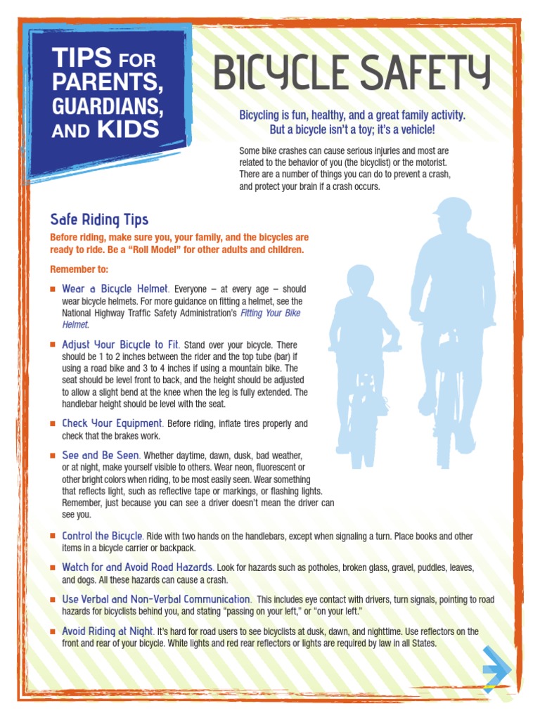 Bicycle Safety Tips for Families | PDF | Traffic | Sidewalk
