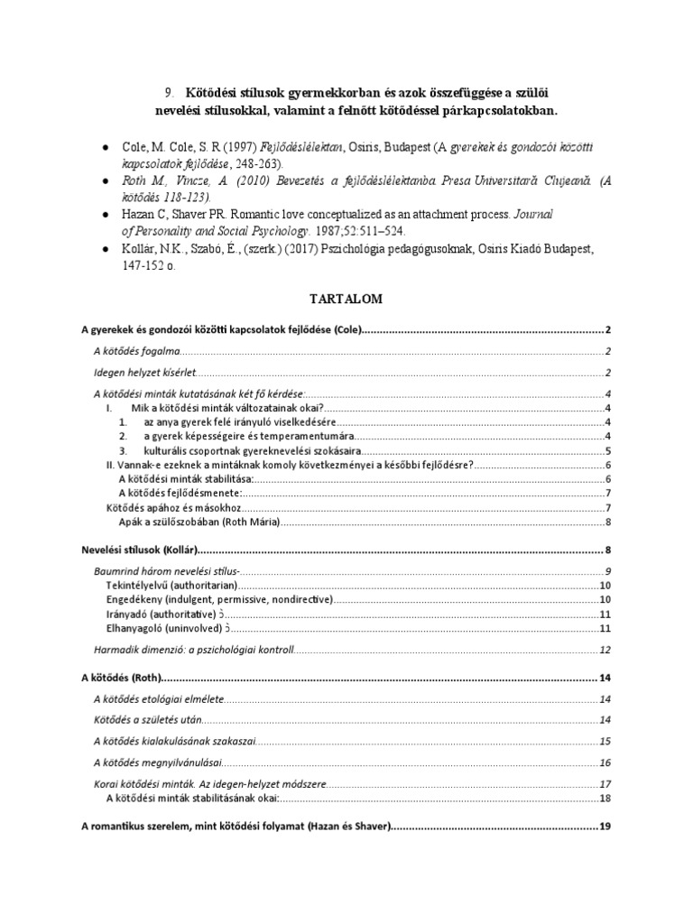 9.tetel Kotodes Nevelesistilus | PDF