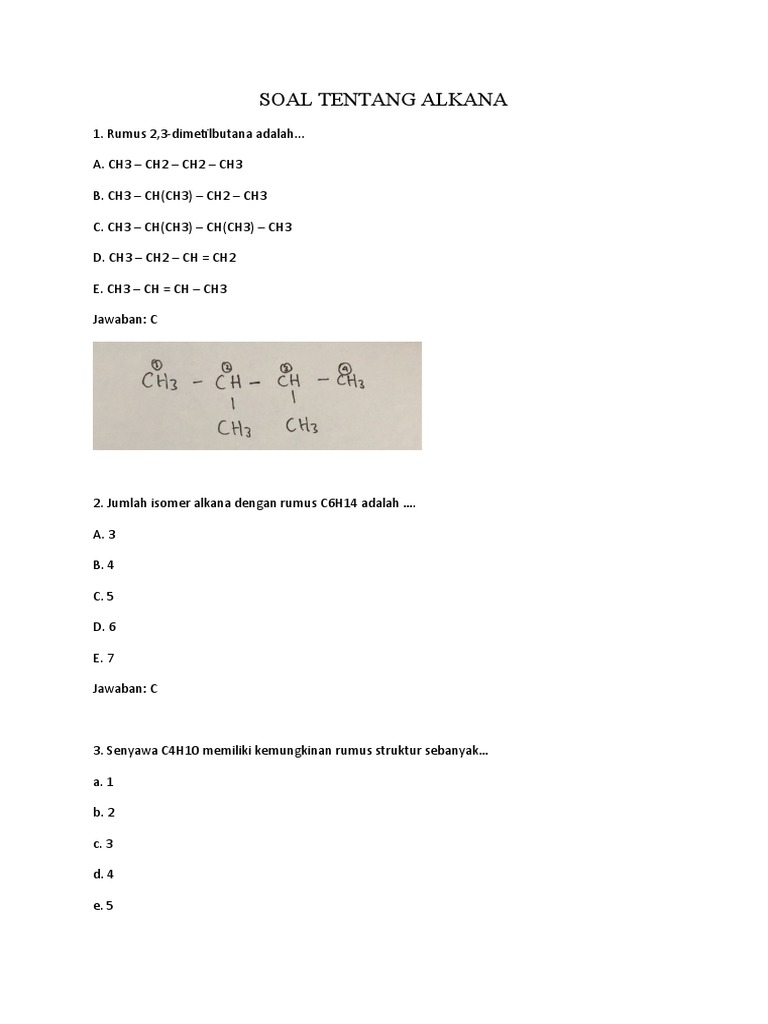 Struktur dan Isomer Alkana C4H10 | PDF