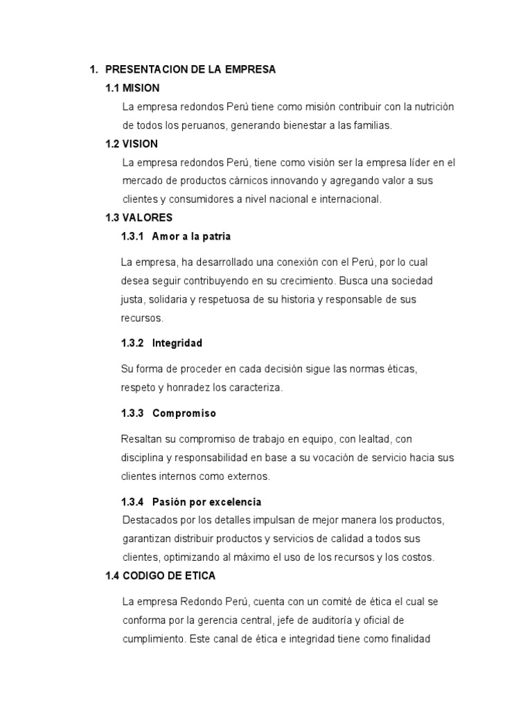 REDONDOS Peru | PDF | Análisis FODA | Marketing
