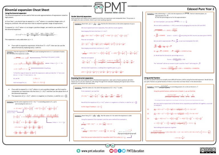 P2 - Ch4 - Cheat Sheet | PDF | Mathematical Objects | Numbers