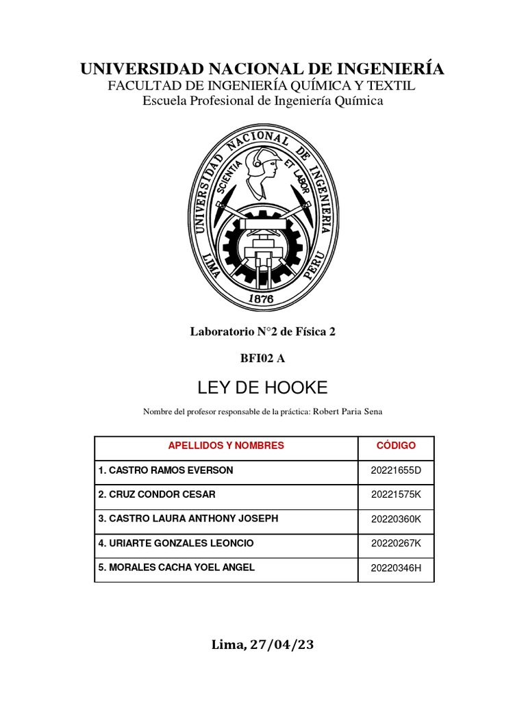Fisica II Lab2 | PDF | Deformación (ingeniería) | Ciencias fisicas Fisica II Lab2 | PDF | Deformación (ingeniería) | Ciencias fisicas