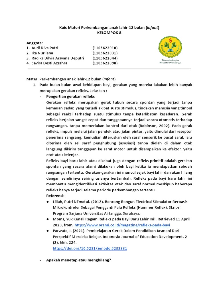 Kuis Materi Masa Bayi | PDF