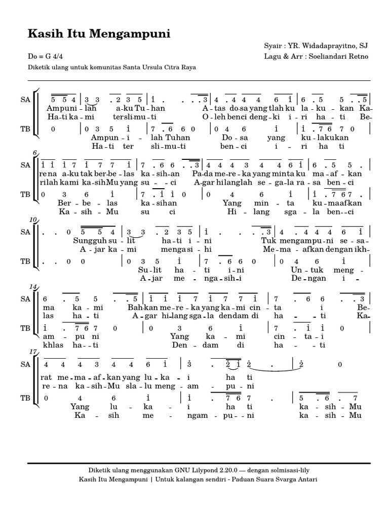 Kasih-Itu-Mengampuni Partitur | PDF