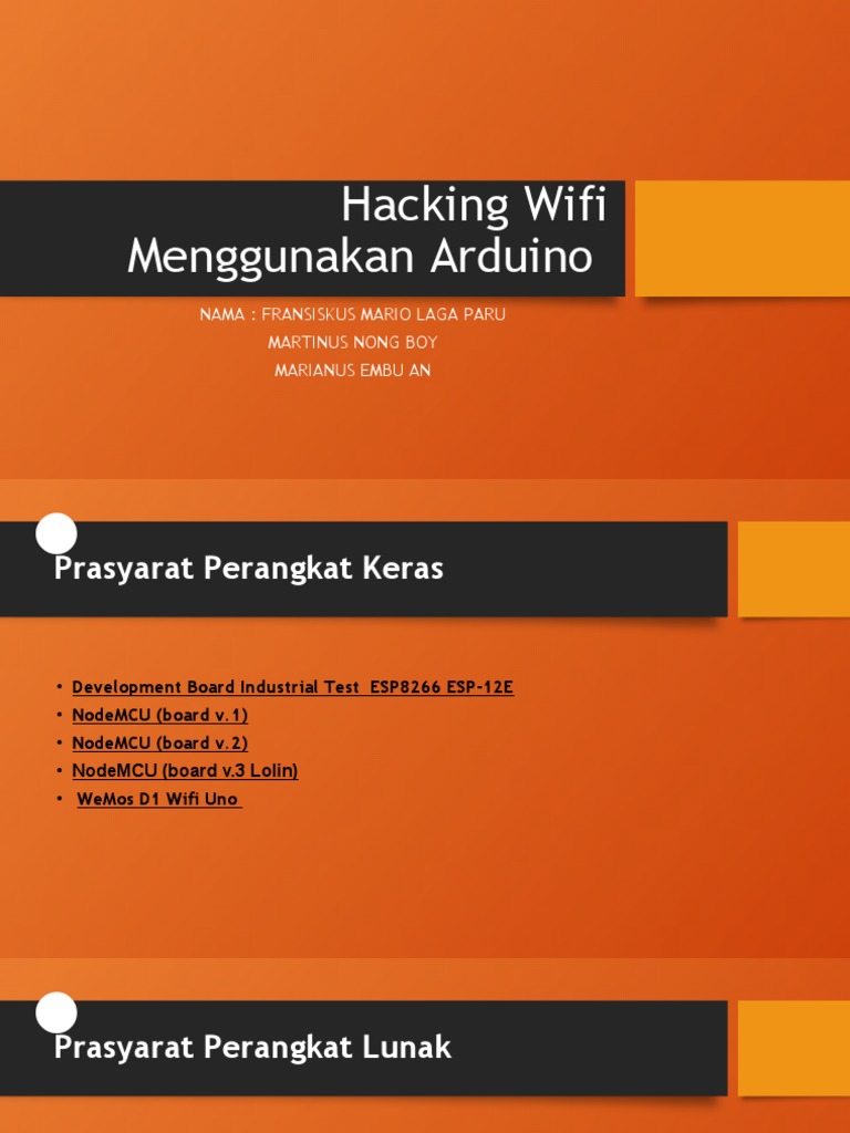 Hacking Wifi dengan Arduino ESP8266 | PDF