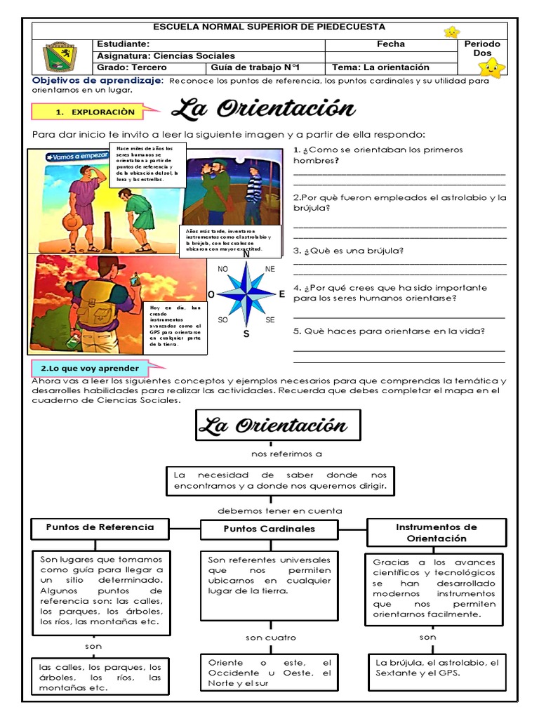 Instrumentos De Orientación Para Tercer Grado Pdf Brújula