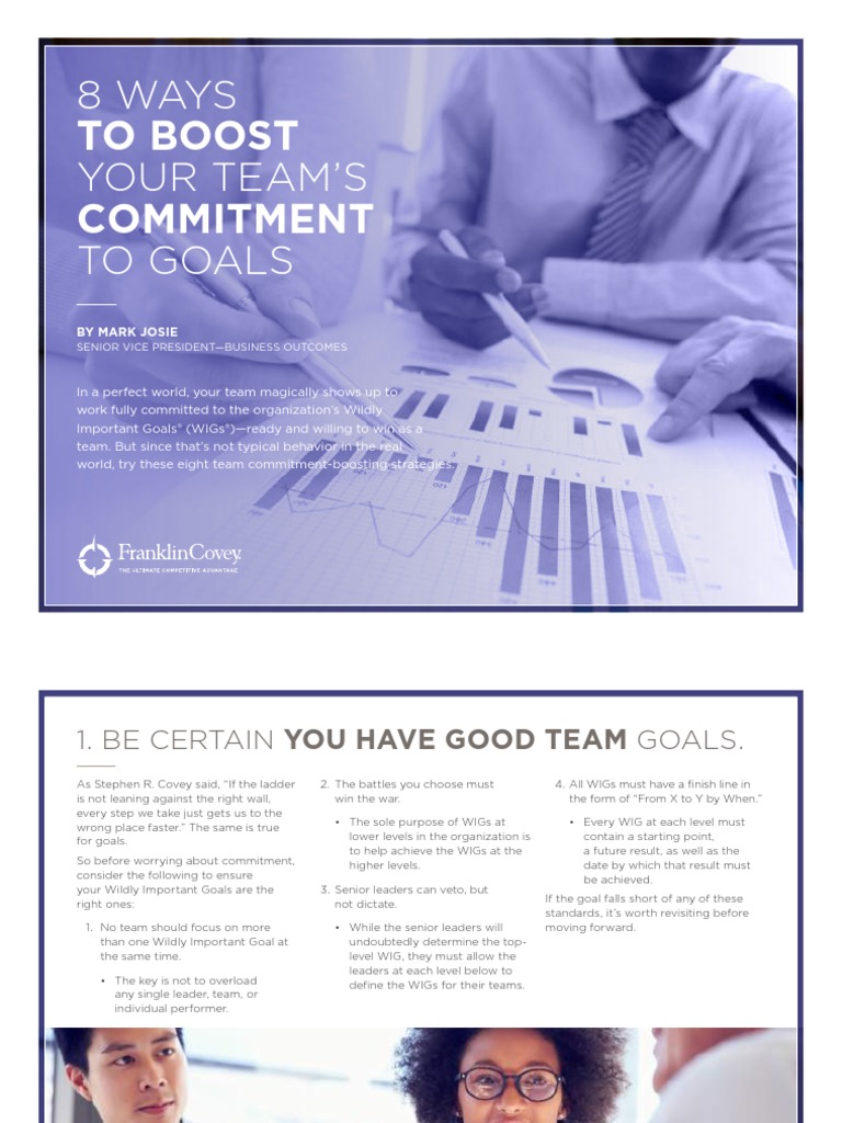 8 Ways To Boost Your Team S Commitment To Goals | PDF | Goal
