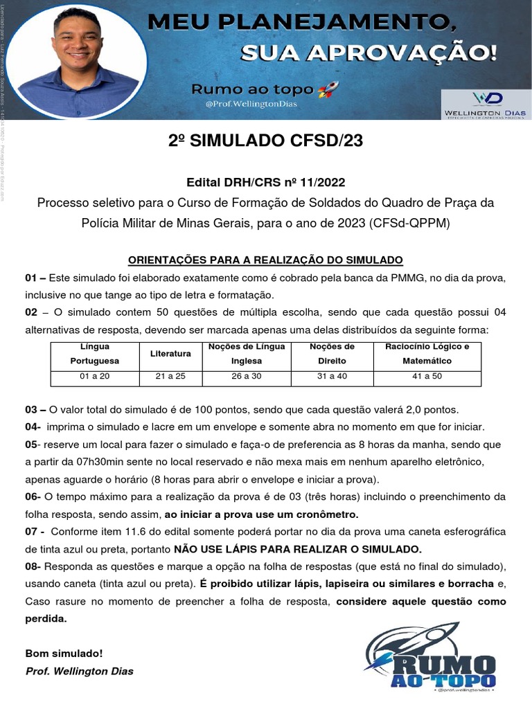 2o-simulado-cfsd-pmmg-sem-gabarito | PDF | Escravidão