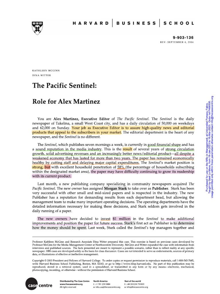 Pacific Sentinel Agreement Guide | PDF