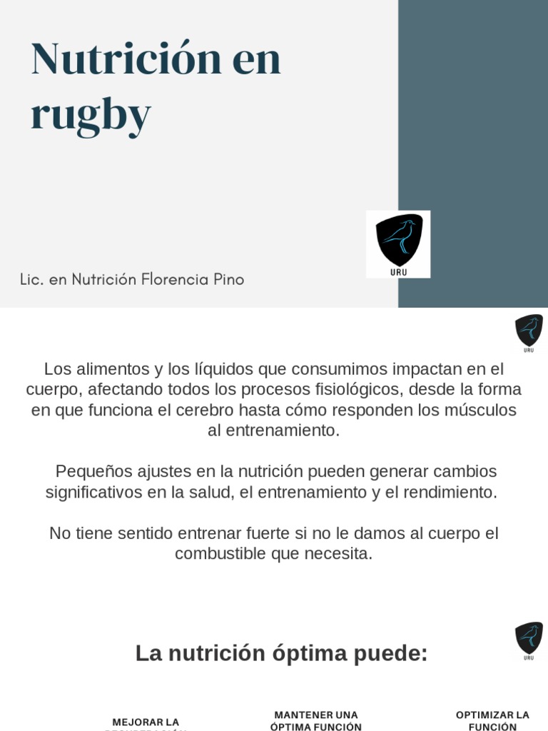 Nutrición en Rugby | PDF | Nutrición | Dieta y nutrición