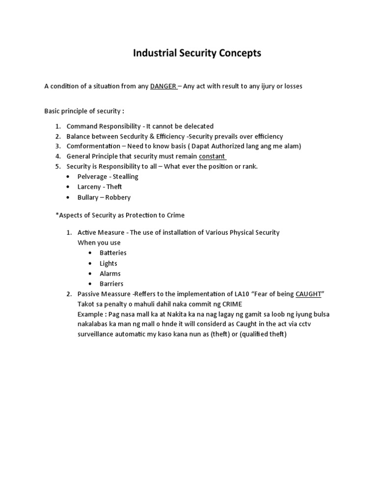 Industrial Security Concepts | PDF