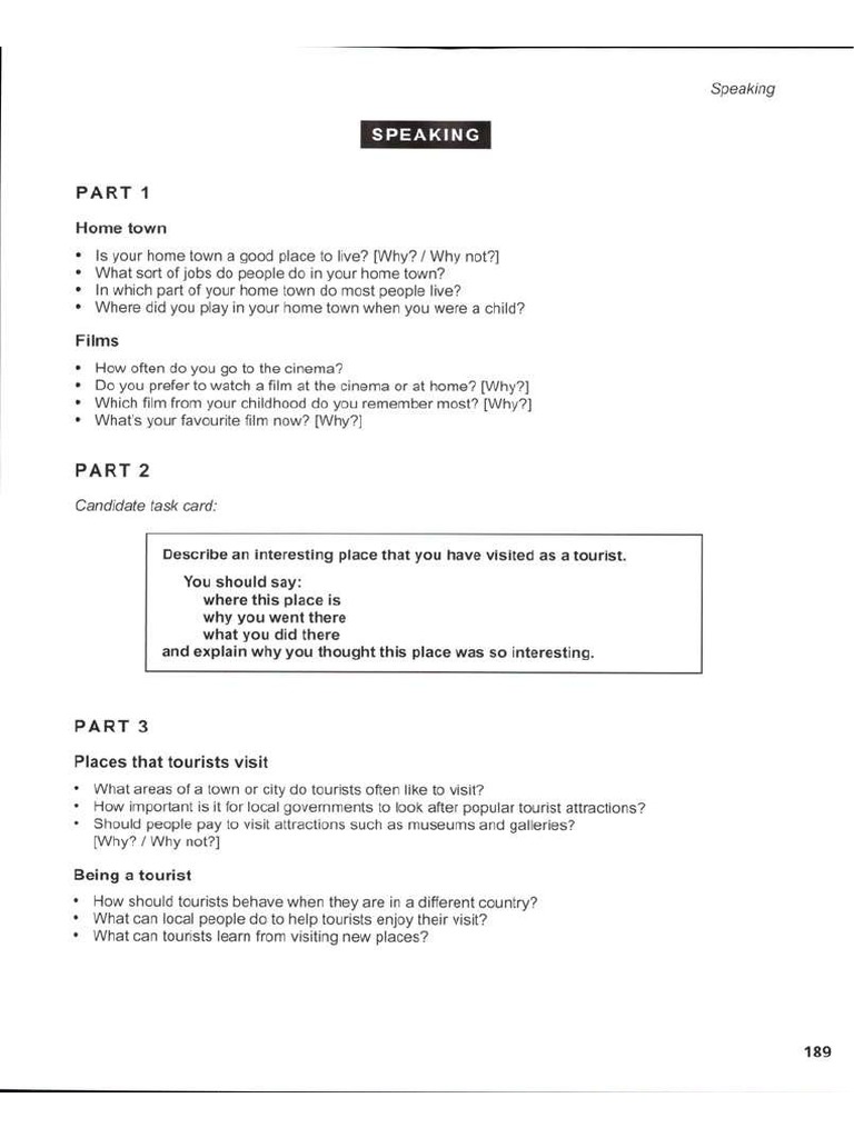 Speaking Test 2 | PDF