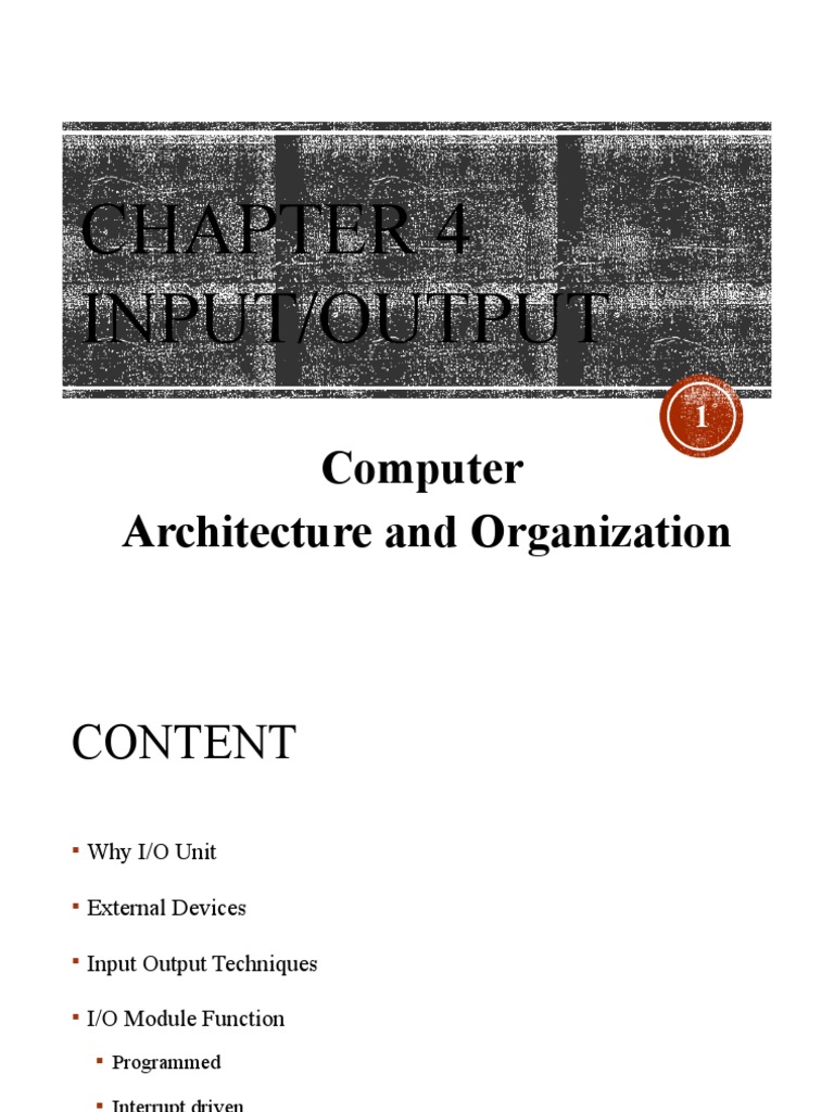 Comparch 04 Input Output Pdf Input Output Central Processing Unit