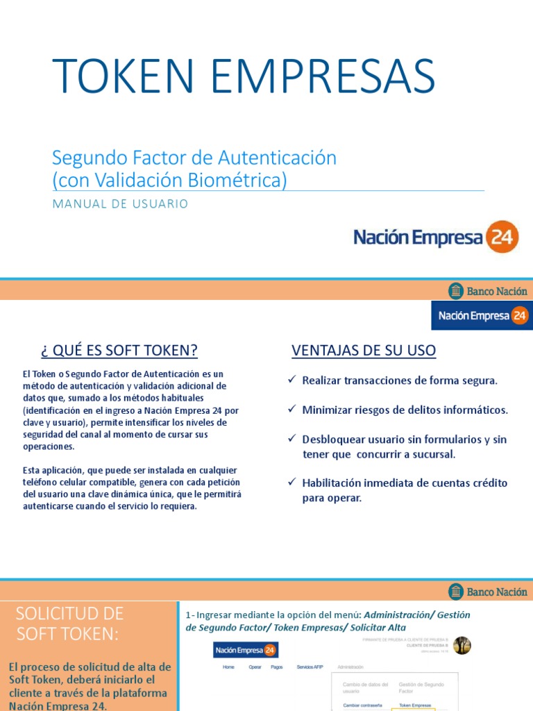 SOFT TOKEN Con Validacion Biometrica | PDF | Autenticación | Teléfonos ...